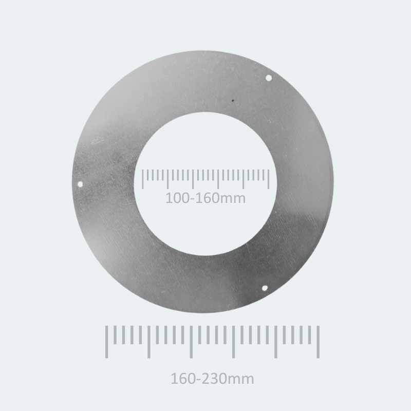 Round Metal Flange for HVAC & Ceiling Plenums, Pre-Drilled Fixing Plate ...